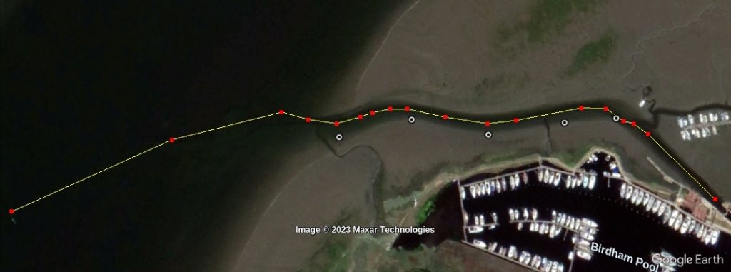 Birdham Pool Approaches - deepest water channel information